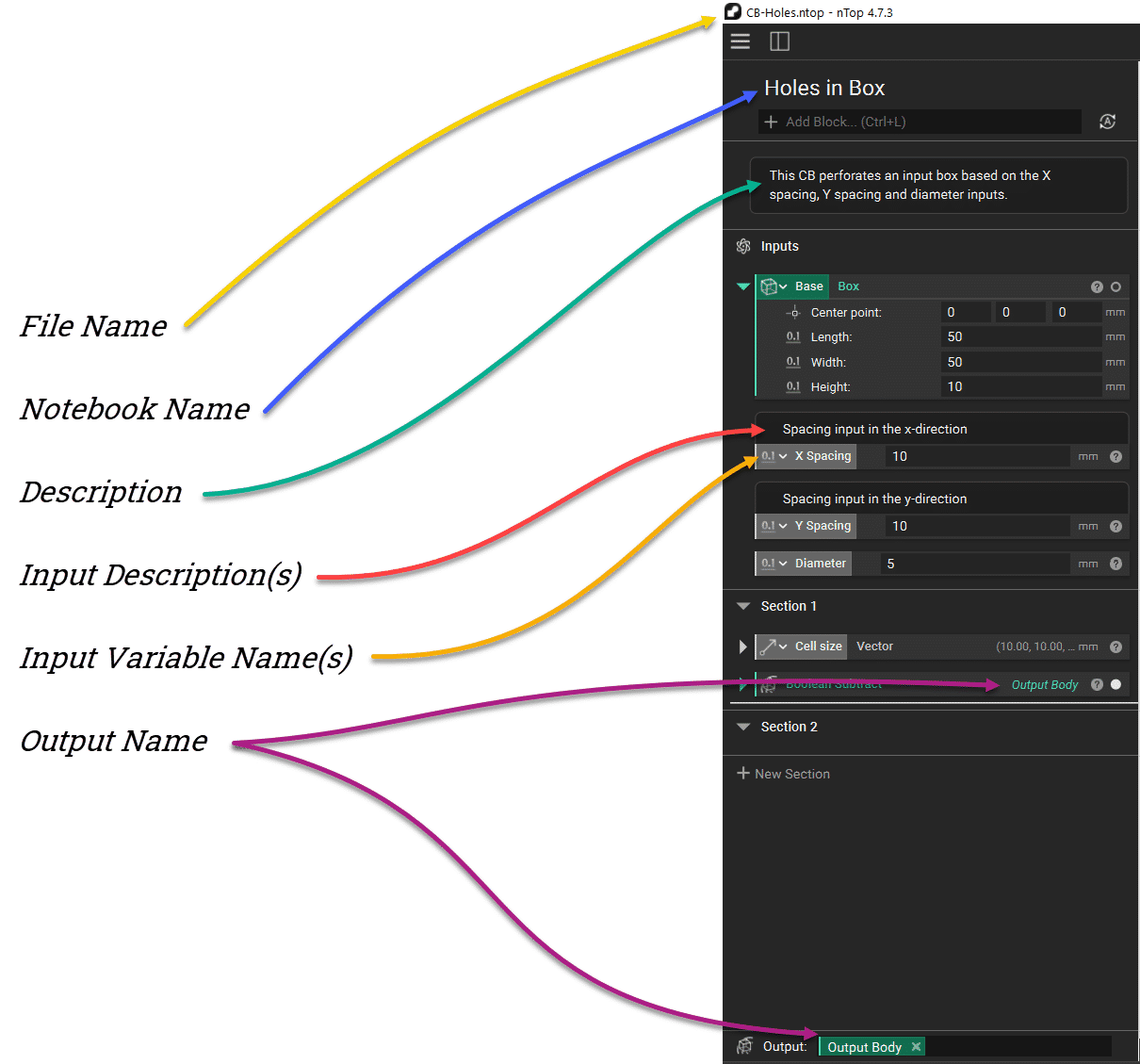 Creating a Custom Block: Notebook Title and Description – nTop Learn